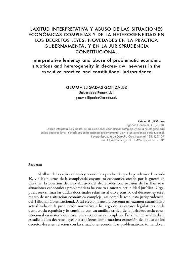 Lectura 2, Decreto Ley | PDF | Caso de ley | Constitución
