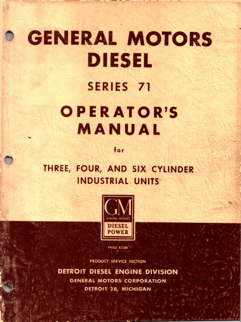 Detroit 71 Series Engines 3cyl 4cyl 6cyl Operations | PDF | Internal ...
