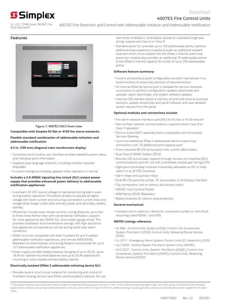 S4007-0002 Rev22 09-2021 | PDF | Computer Network | Battery Charger