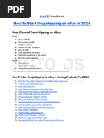 How To Dropship On Amazon - Cheat Sheet - AutoDS | PDF