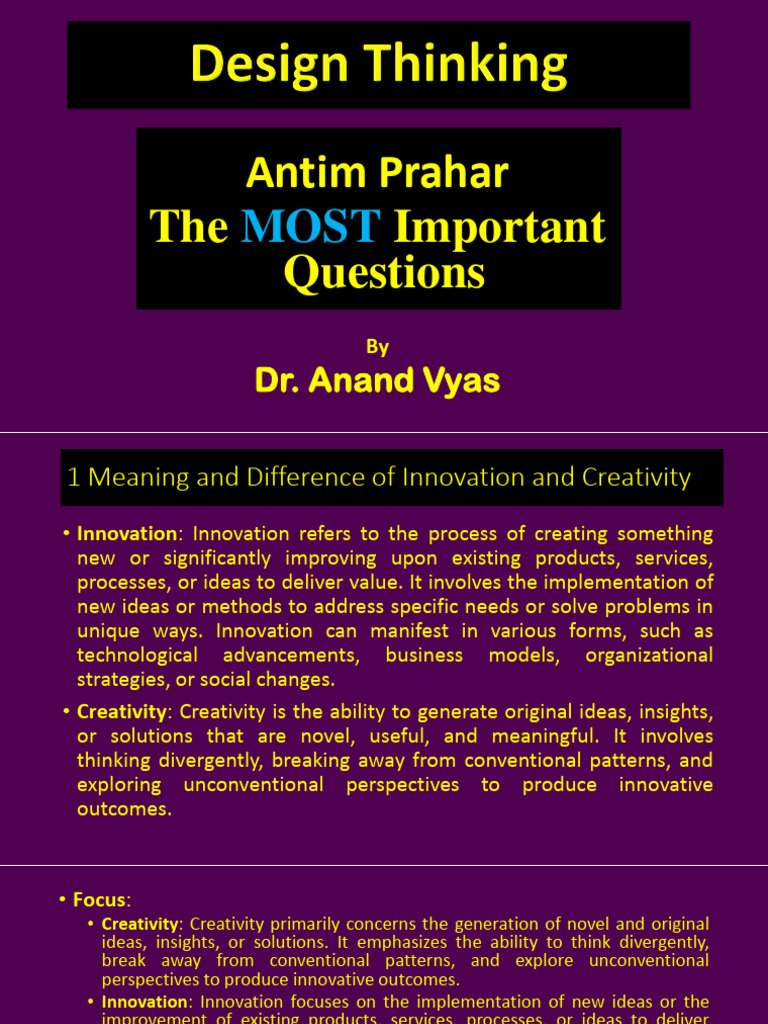 Innovation and Creativity Explained | PDF | Design Thinking | Creativity