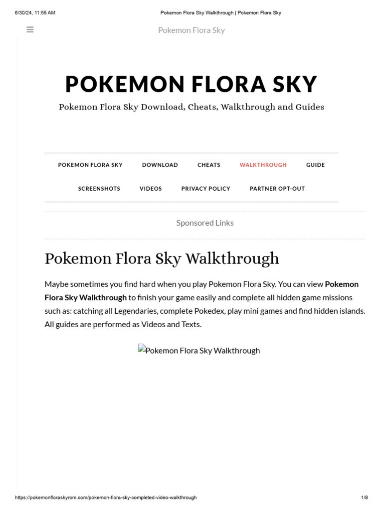 Pokemon Flora Sky Walkthrough - Pokemon Flora Sky | PDF | Nintendo ...