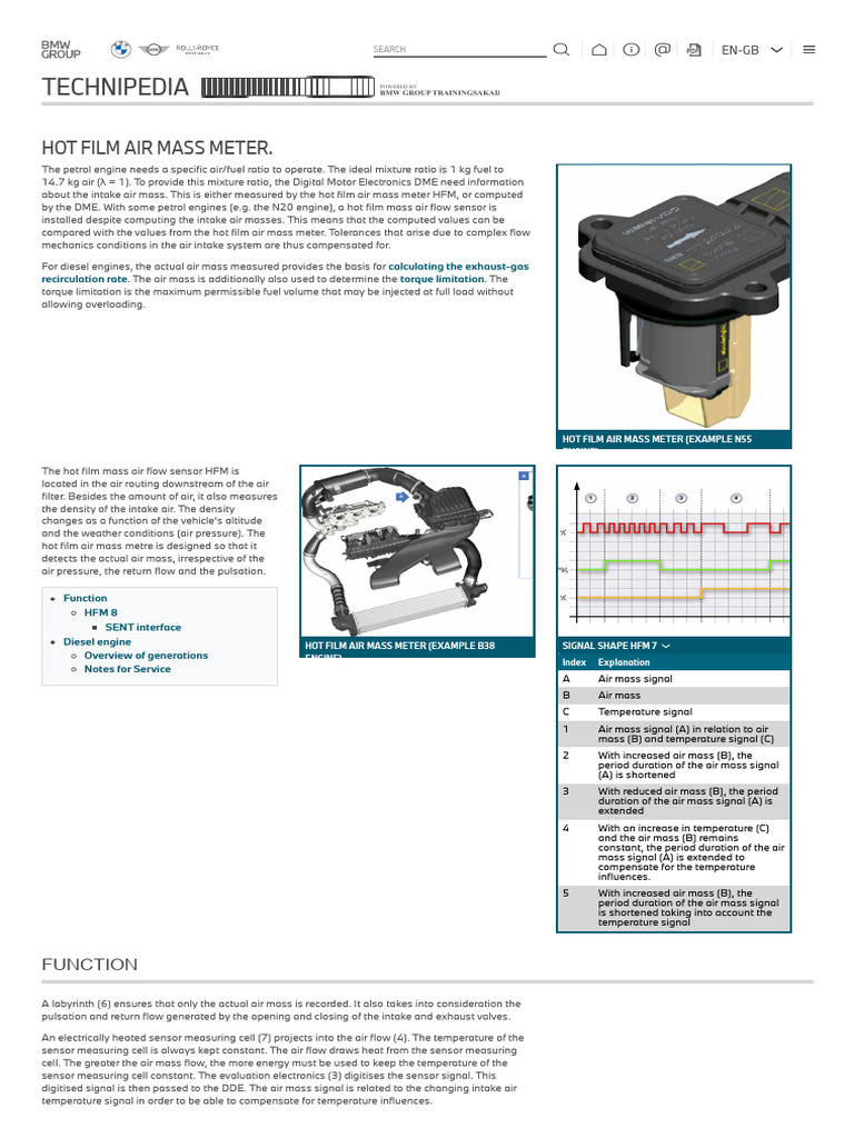 Hot Film Air Mass Meter | PDF | Electrical Engineering
