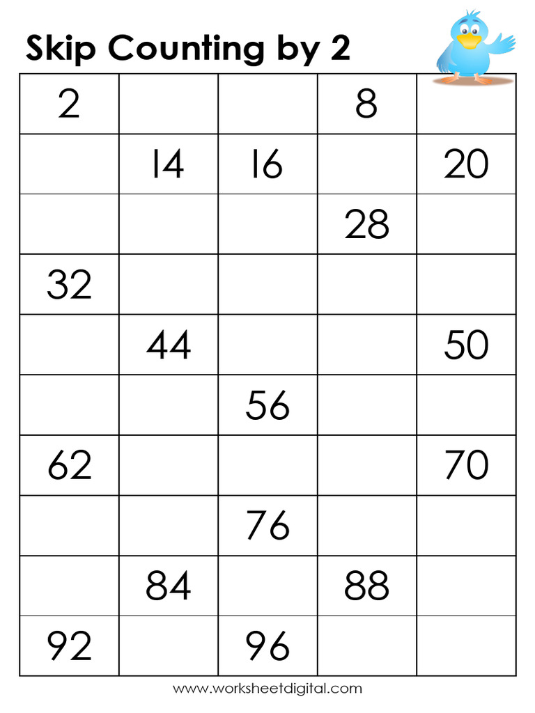 Skip Counting by 2 z2wvrf | PDF