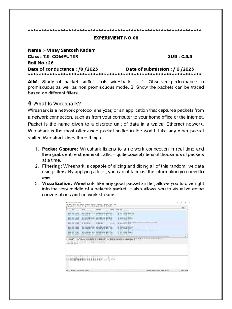 Experiment No 08 | PDF | Computer Network | Network Interface Controller