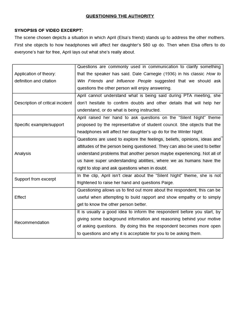The Power of Questioning in PTA Meetings | PDF | Empathy ...