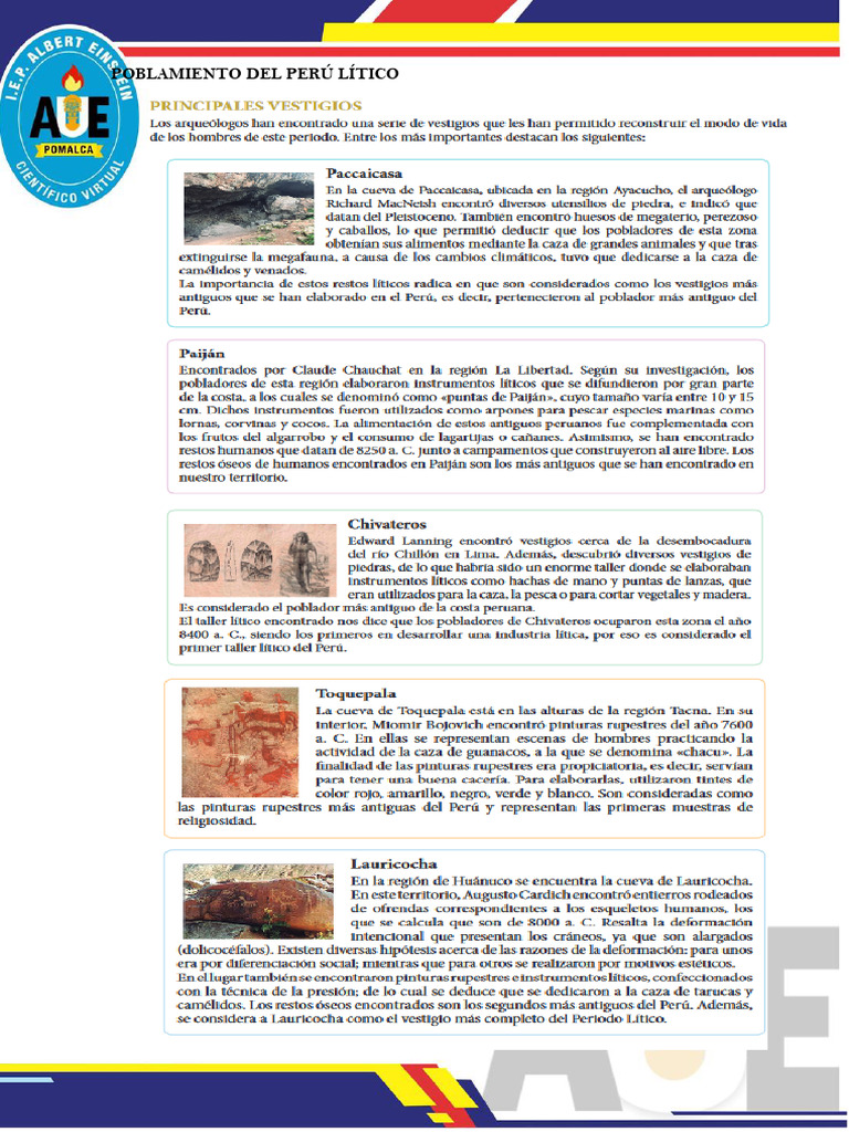 Ficha Periodo Lítico | PDF