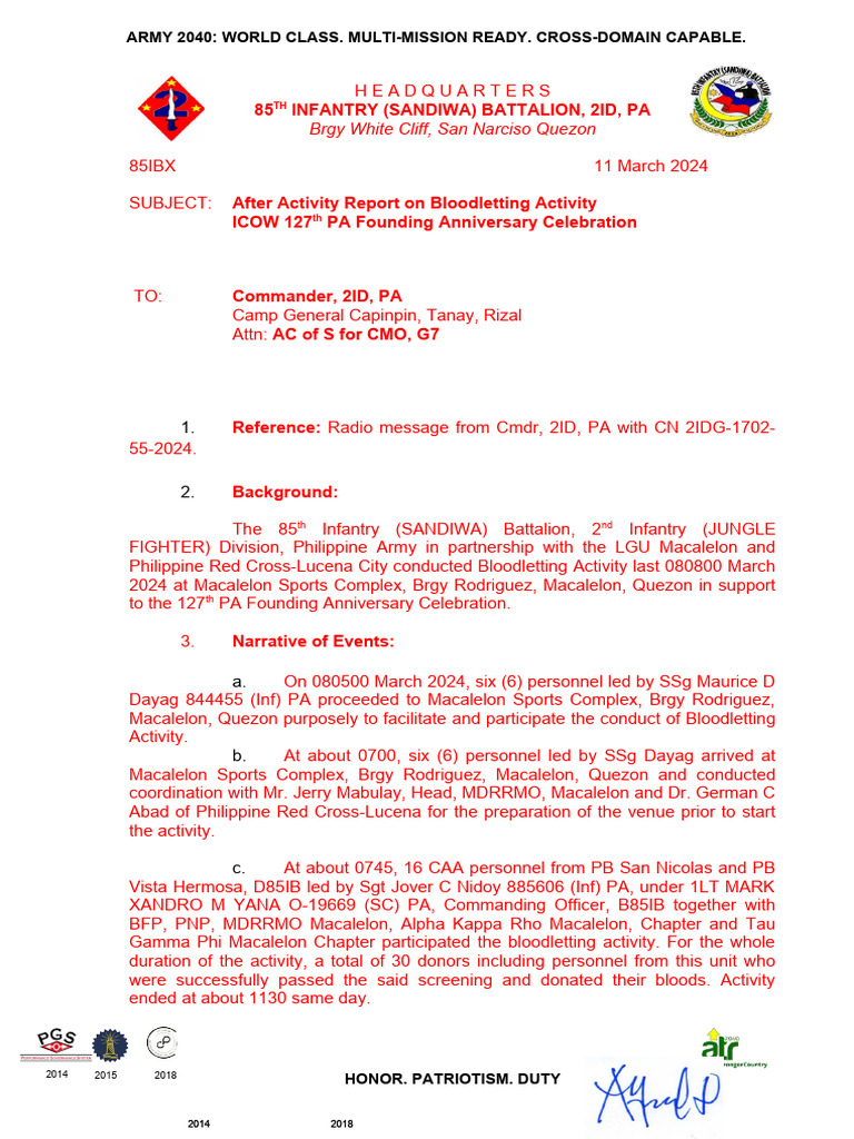 Concept Paper of Local Peace Engagement | PDF | Blood Donation | Military