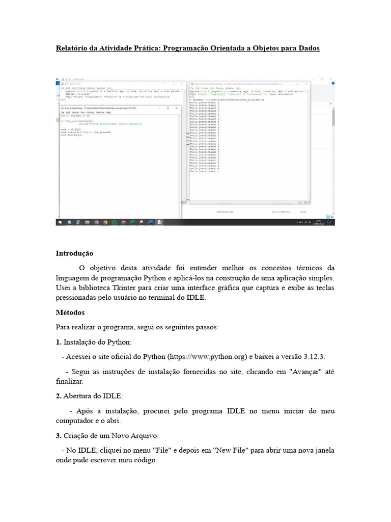 Programação Orientada A Objetos - Relatório de Aula Prática - André ...