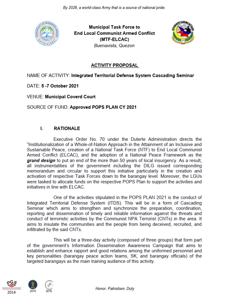 Activity Design ITDS 2 | PDF | National Security | Government