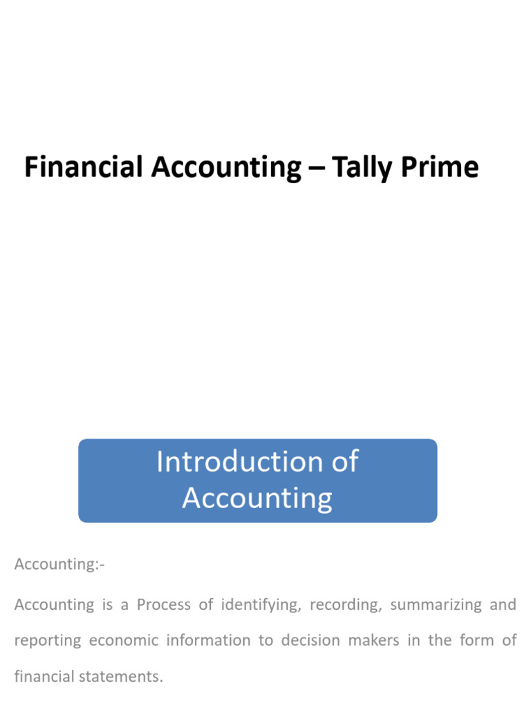 Tally | PDF | Debits And Credits | Bookkeeping