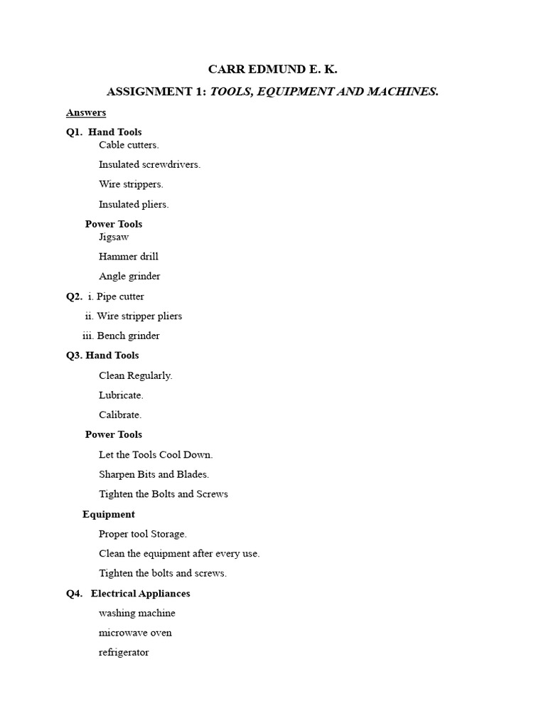 Edmund Ass 1 | PDF | Torque | Electrical Equipment