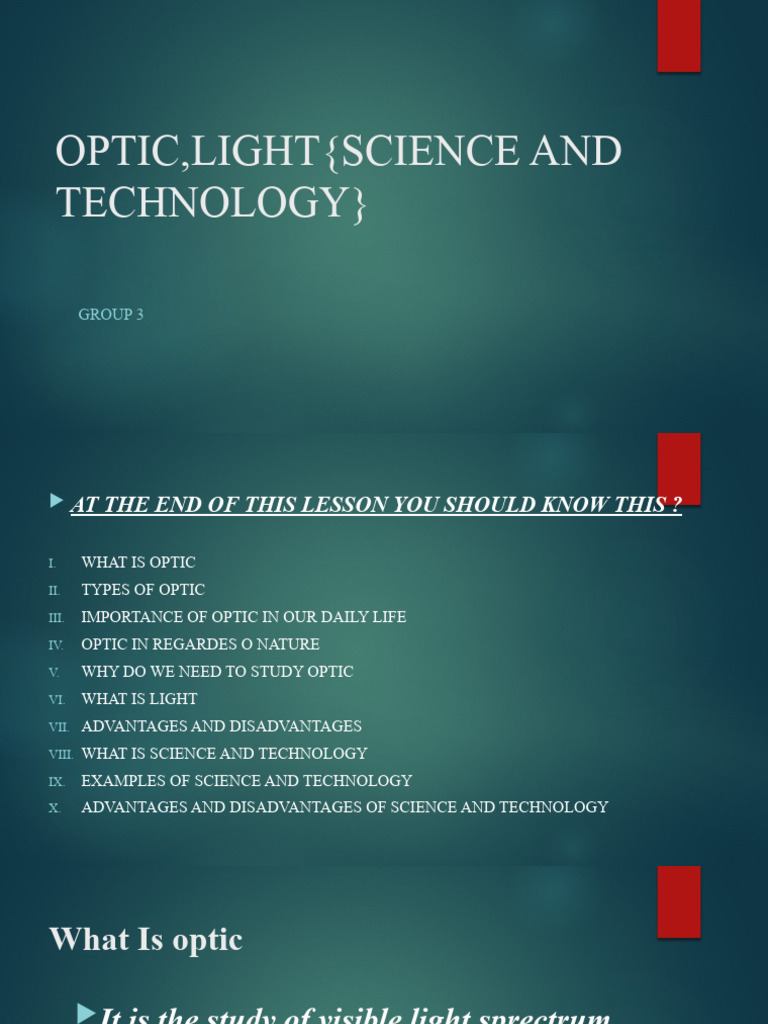 Optics: Understanding Light and Vision | PDF | Optics | Light