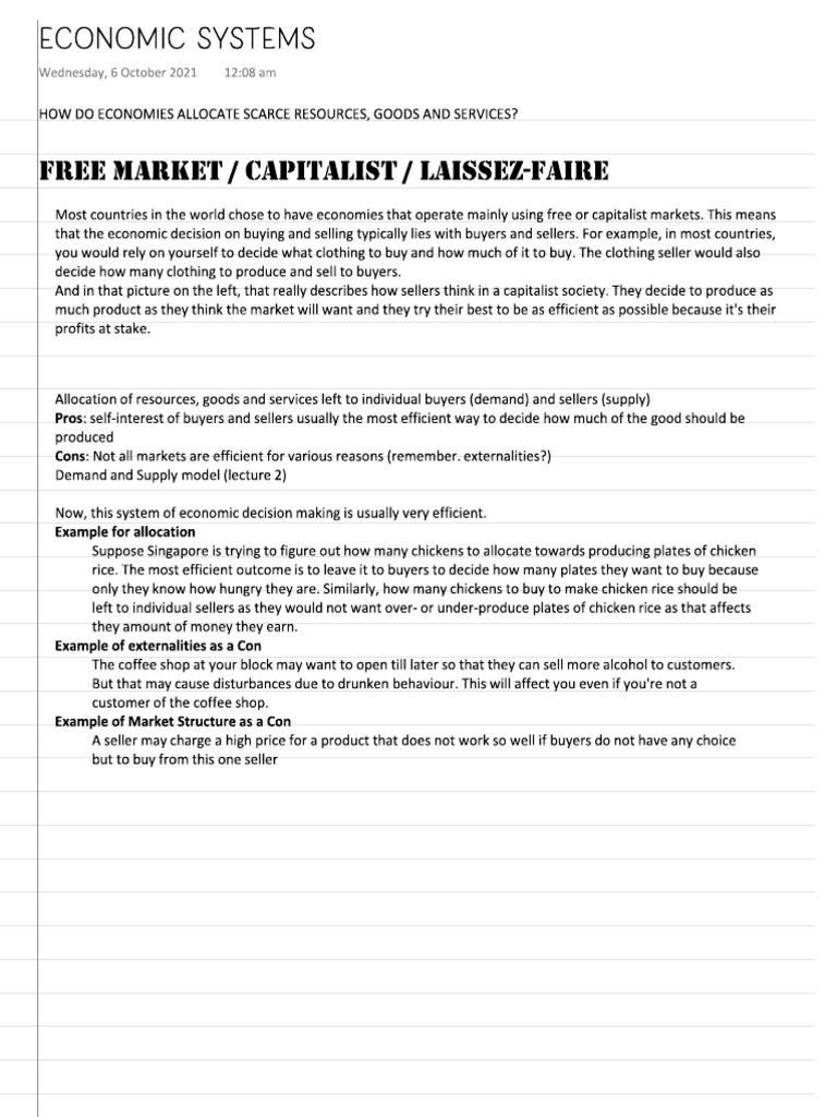 Economic Systems | PDF