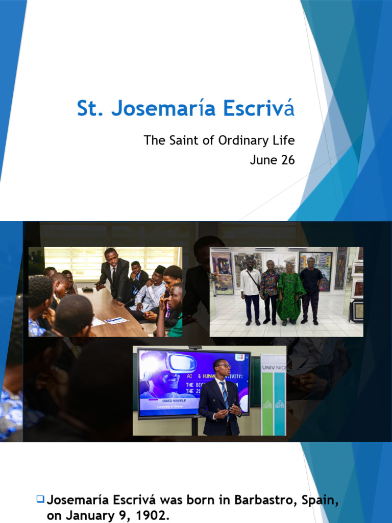 St. Josemaría Escrivá: Life & Legacy | PDF | History | Religion ...