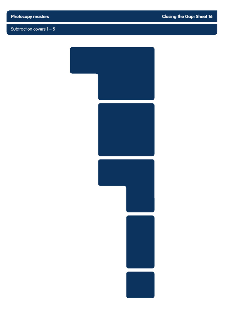 Numicon Pcms Subtraction Covers | PDF