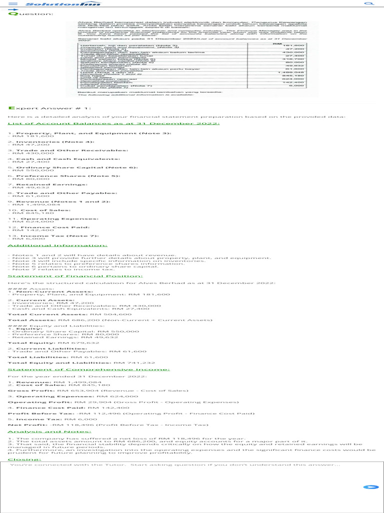 Alves Berhad Beroperasi Dalam Industri Elektronik SolutionInn | PDF ...