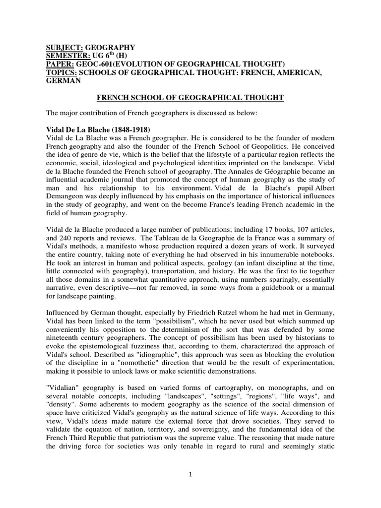 GEOC-601 - School of Geographical Thought | PDF | Earth Sciences | Science