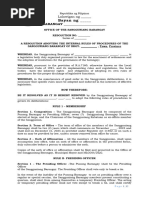 Barangay Internal Rules and Regulations | PDF
