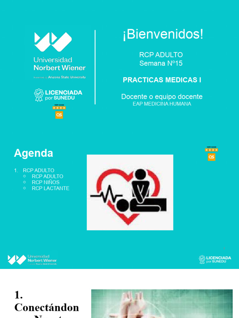 Sesion 15 RCP Adulto-Pediatrico Teoria | PDF | Reanimación cardiopulmonar | Paro cardíaco