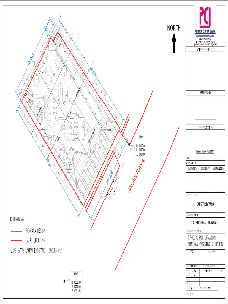 Siteplan Eksisting X Design Cafe 1 | PDF