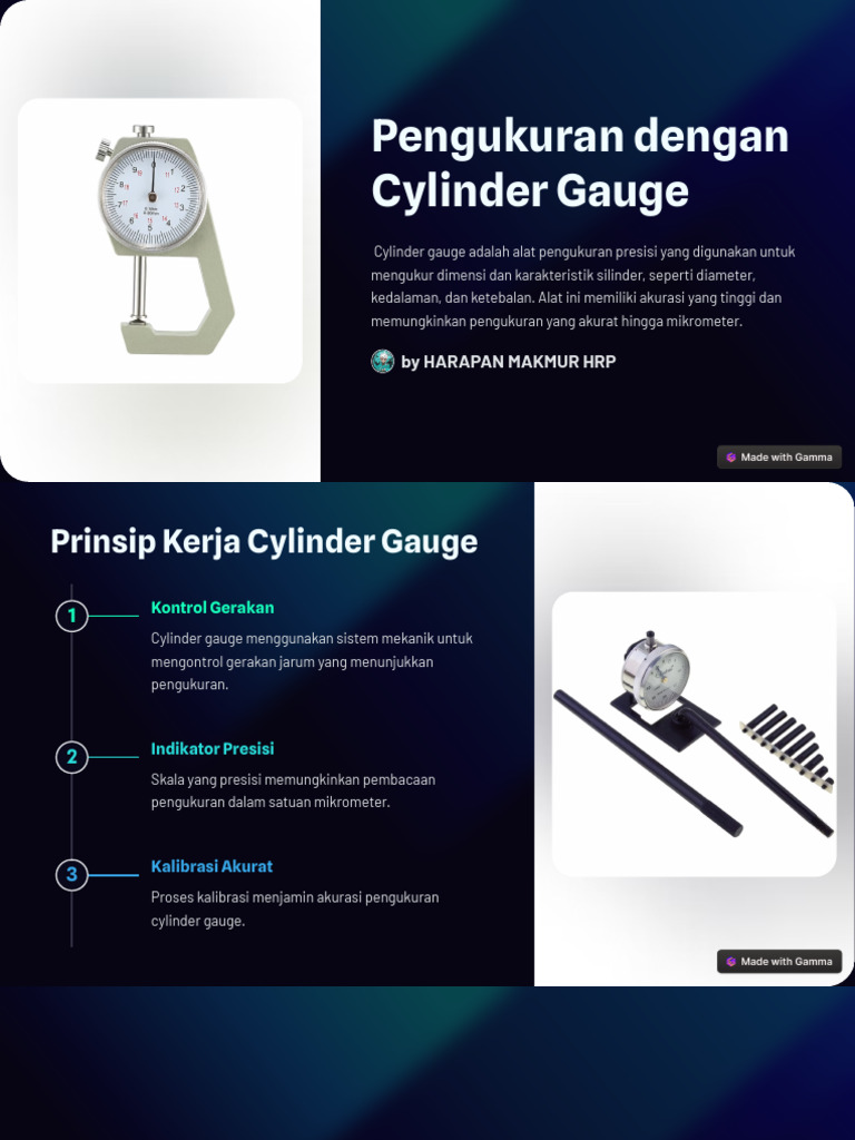 Pengukuran Dengan Cylinder Gauge | PDF