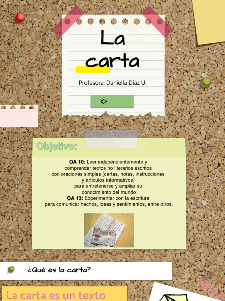 1° Basico Lenguaje La Carta | PDF | Comunicación