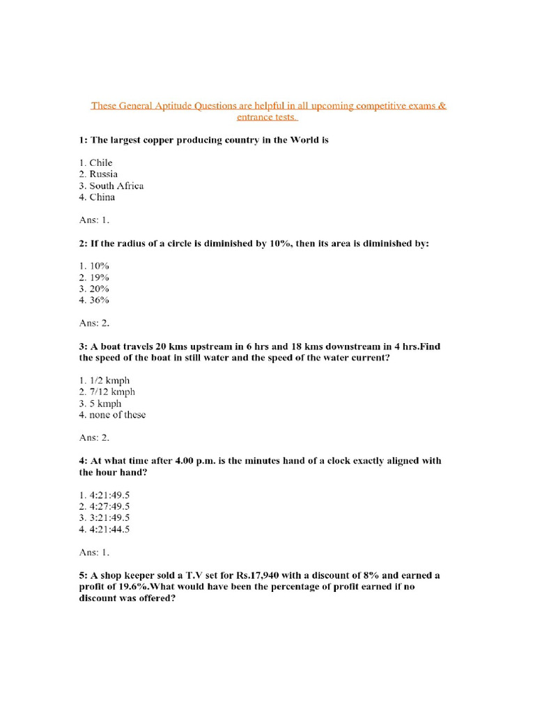 Aptitude Practice | PDF