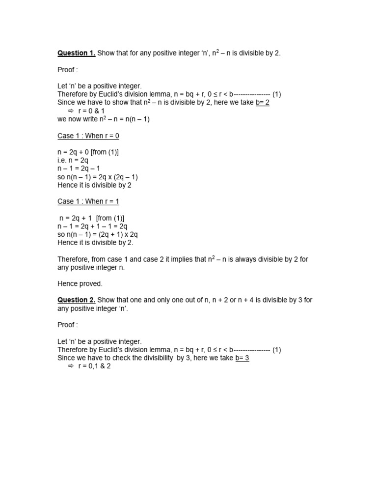 Divisibility Proofs for Integers | PDF | Numbers | Prime Number