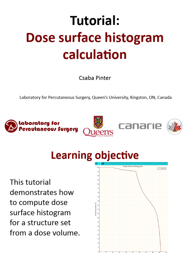 SlicerRT Tutorial DoseSurfaceHistogram | PDF | Histogram | Computing
