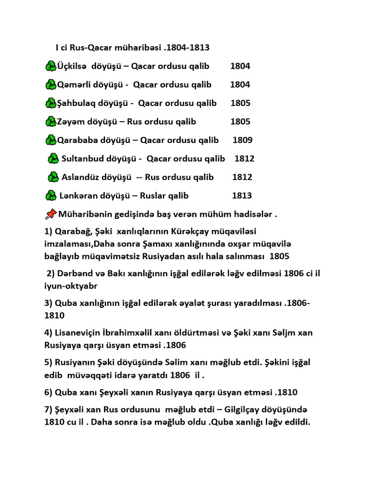 1 Rus-Qacar Müharibəsi | PDF