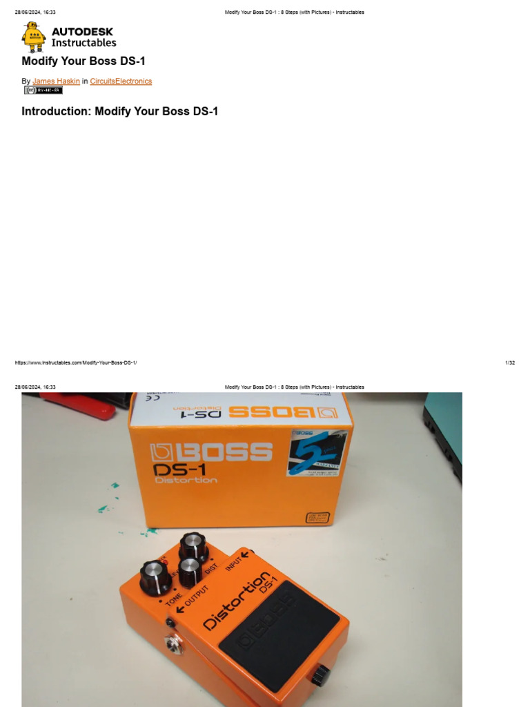 Modify Your Boss DS-1 - 8 Steps (With Pictures) - Instructables | PDF ...