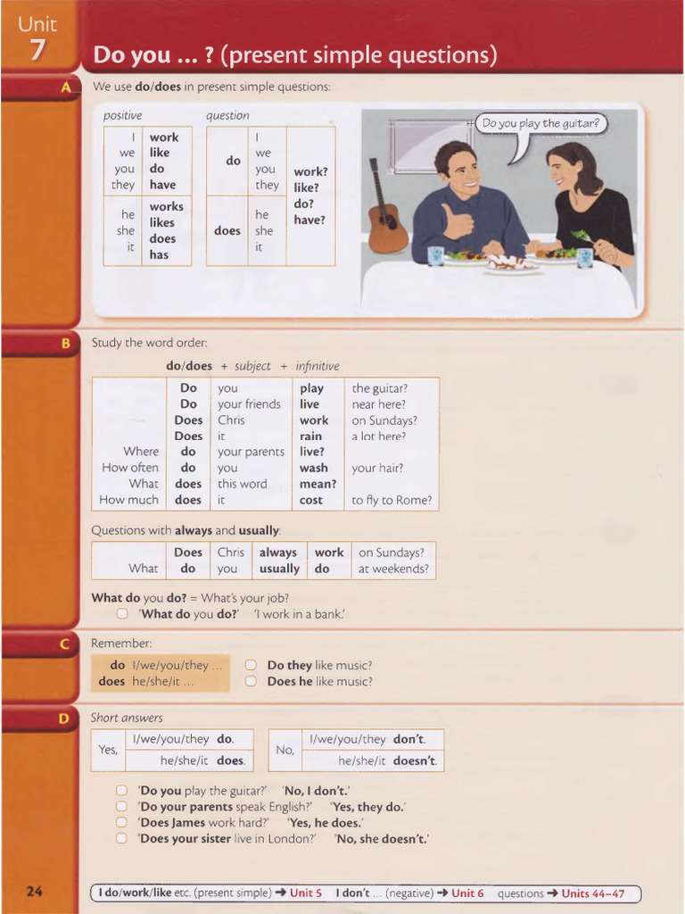EXTRA PRACTICE Present Simple Questions | PDF | Language Arts & Discipline