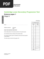 Stage 9 Progression Test Science 2025 Paper 2 | PDF | Chemical Bond ...