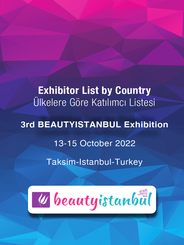 Exhibitors BEAUTYISTANBUL2022 | PDF | Obsessive–Compulsive Disorder ...