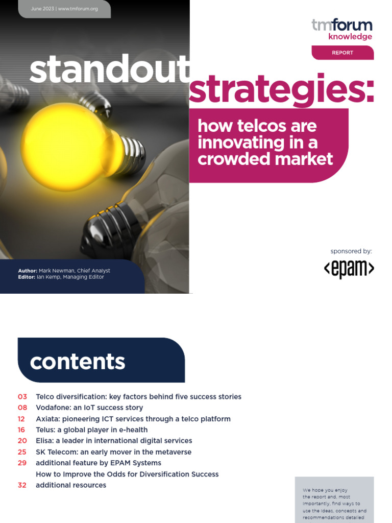 TM Forum Telco Success Report | PDF | Internet Of Things | Mergers And ...