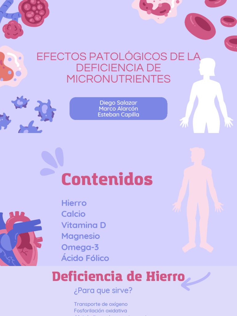 Efectos Patológicos de La Deficiencia de Micronutrientes | PDF | Calcio ...
