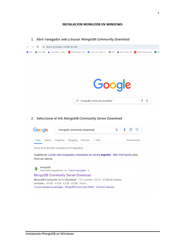 Clase 3 Instalacion MongoDB en Windows | PDF | Mongo Db | Archivo de computadora