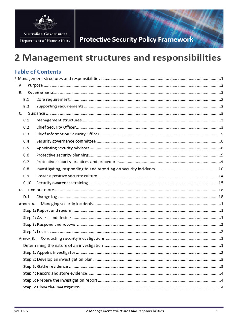 Protective Security Policy Framework Pdf