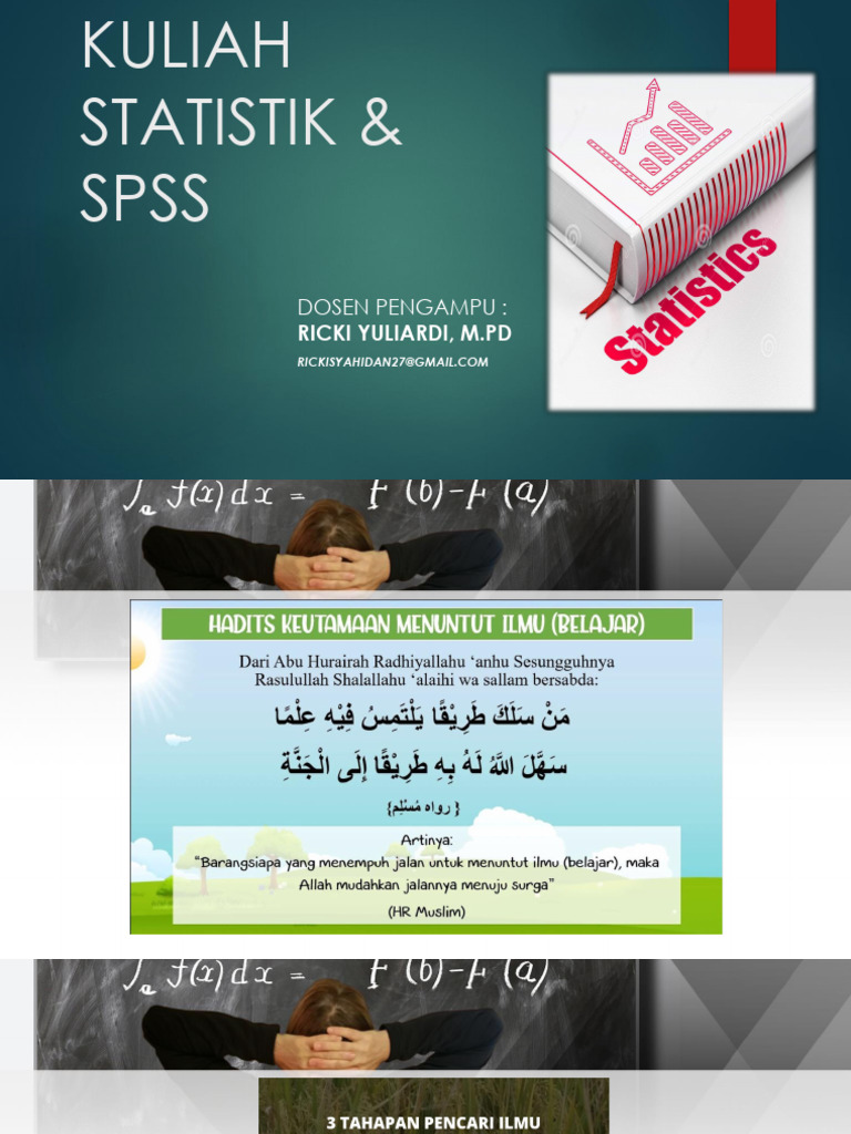Materi 1. Statistika Dan SPSS | PDF | Sains & Matematika