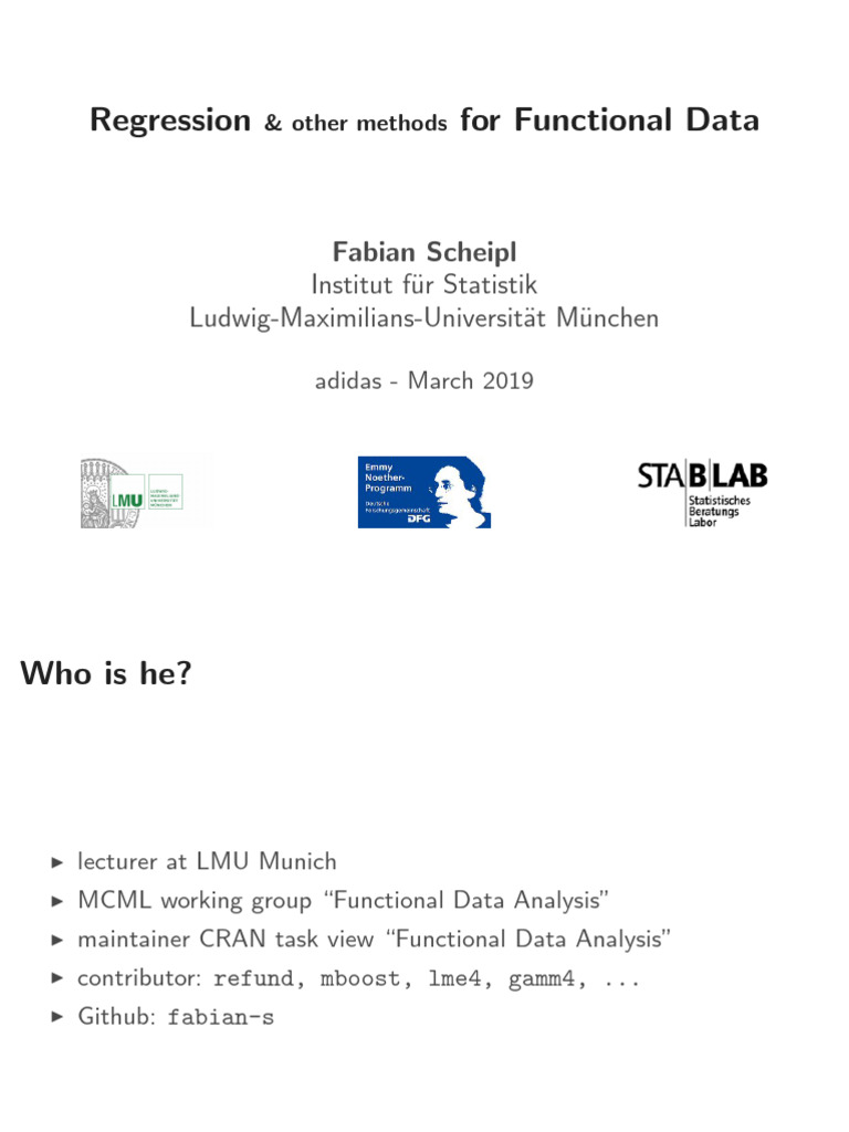 Functional Regression Handout | PDF | Errors And Residuals | Linear Regression