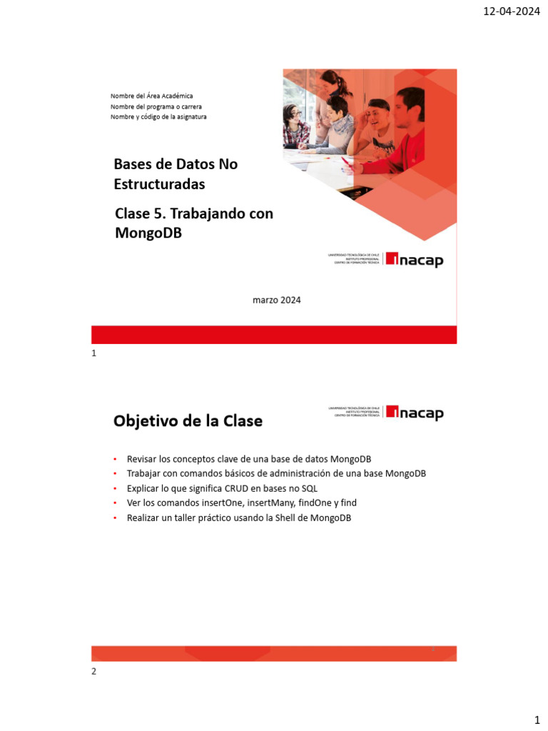 Clase 5 BD NoSQL | PDF | Mongo Db | No Sql