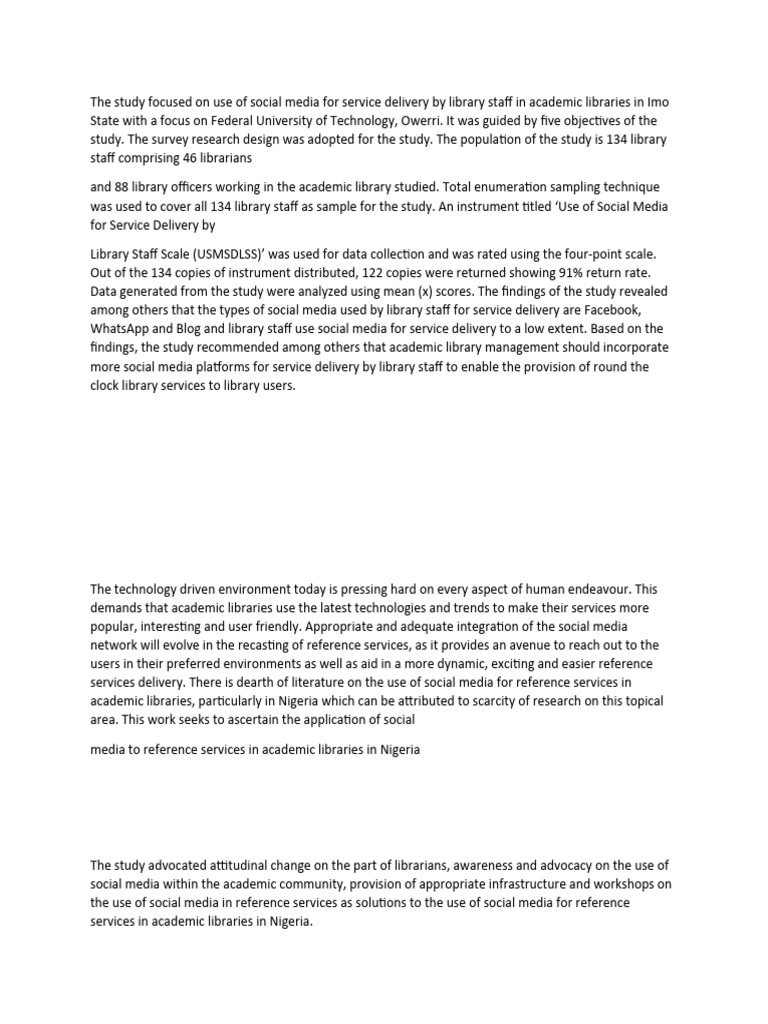 The Main Abstract | PDF | Libraries | Social Media