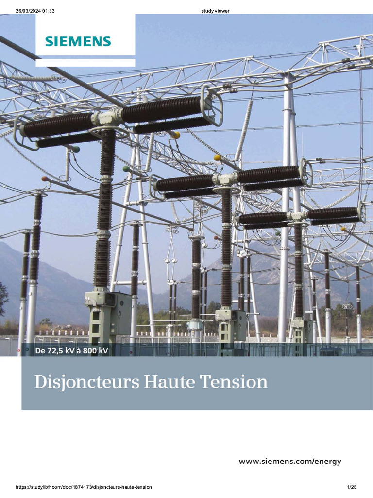 Disjoncteurs Haute Tension | PDF