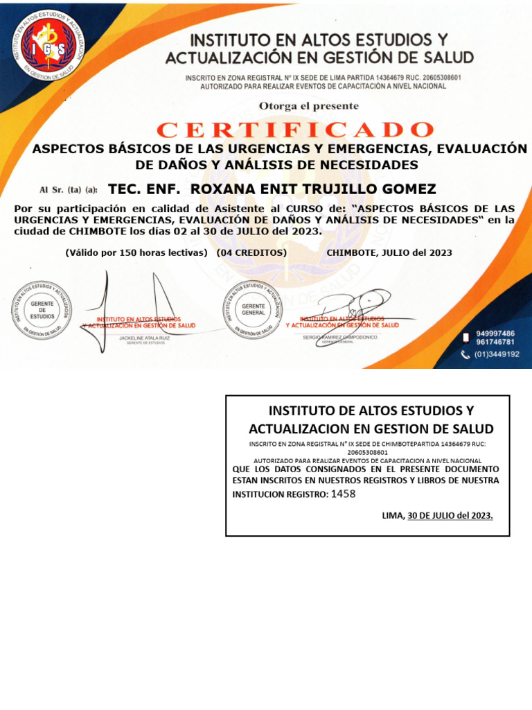 Igs Digital Tec. Enf. Roxana Enit Trujillo Gomez | PDF | Ciencias de la Salud | Enfermedades y ...