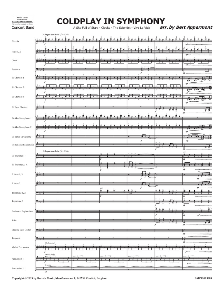 Coldplay in Symphony | PDF | Saxophone | Musical Instruments