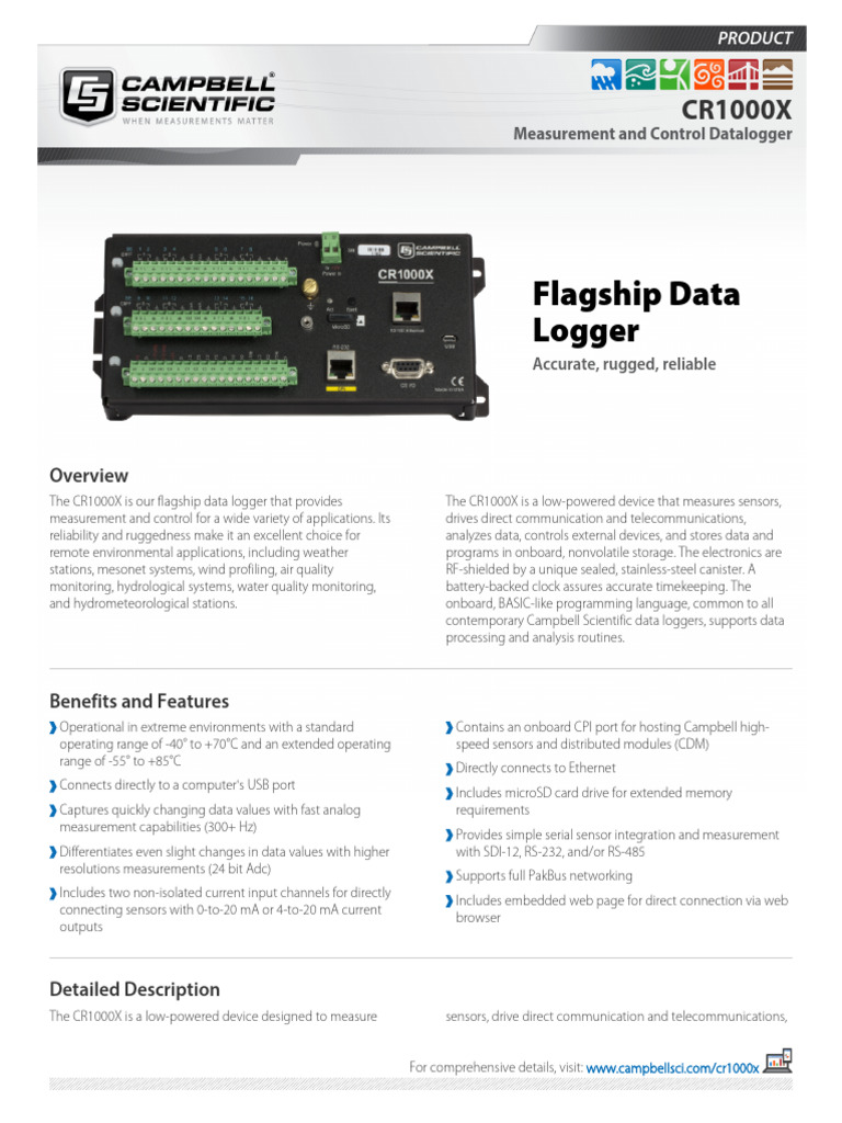 B cr1000x | PDF | Analog To Digital Converter | Computer Architecture