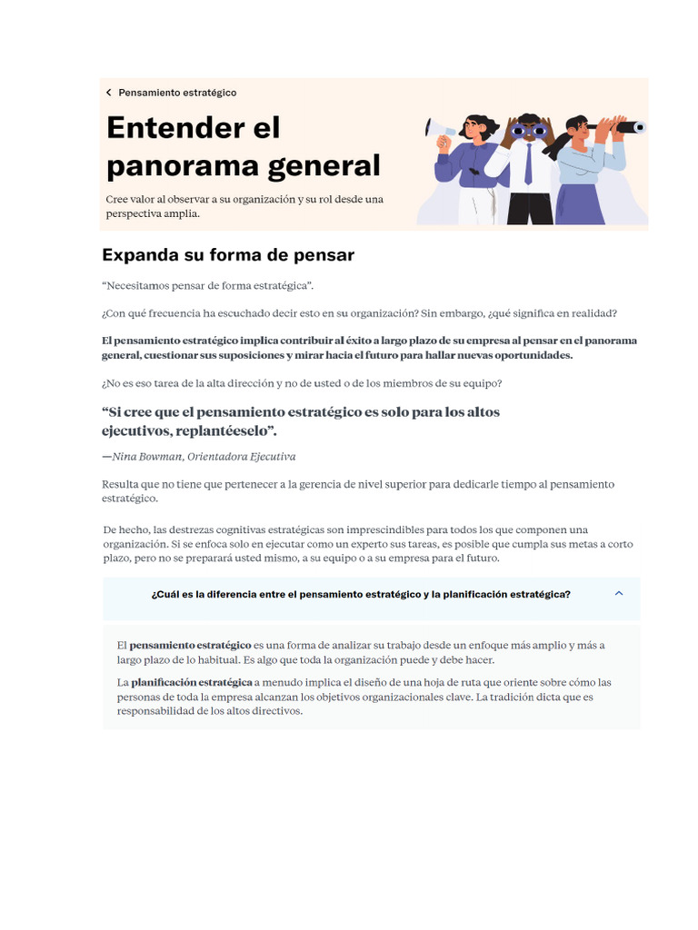 Entender El Panorama General | PDF