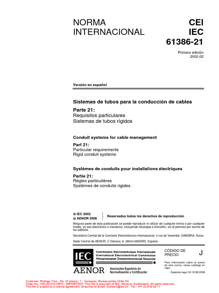 Iec 61386-21 | PDF | Comisión Electrotécnica Internacional ...