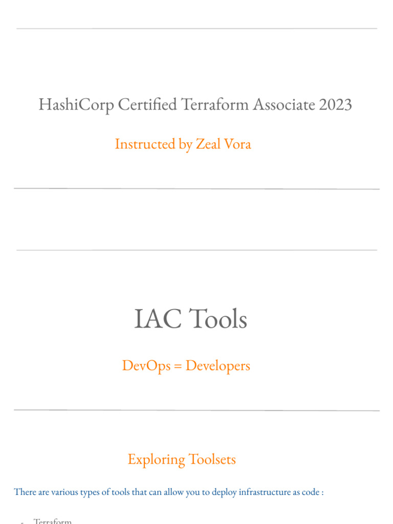 Hashicorp Certified Terraform Associate 2023: Instructed by Zeal Vora ...